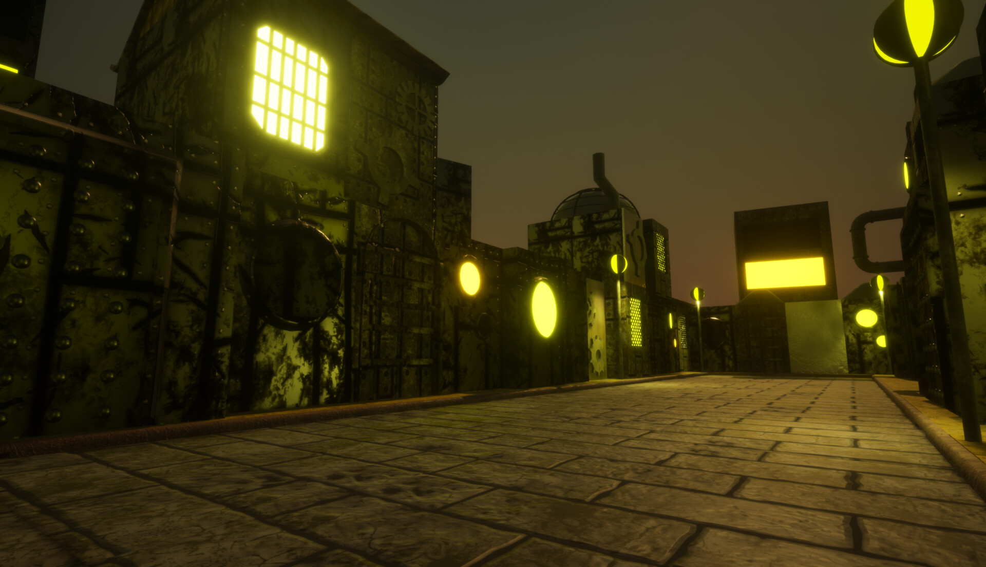 ArtStation - SteamPunk - Nightime life