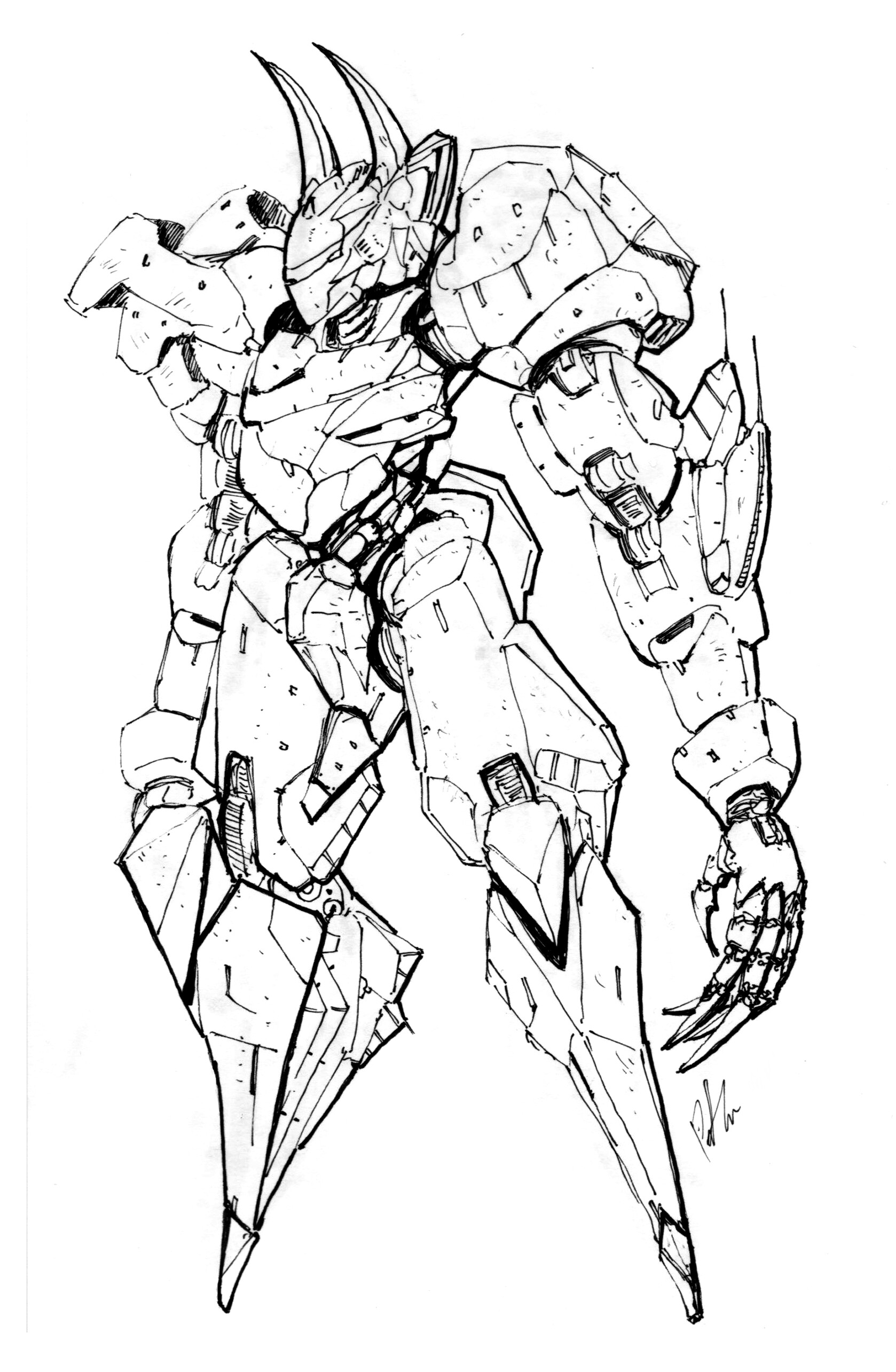 ArtStation - Horned Mech