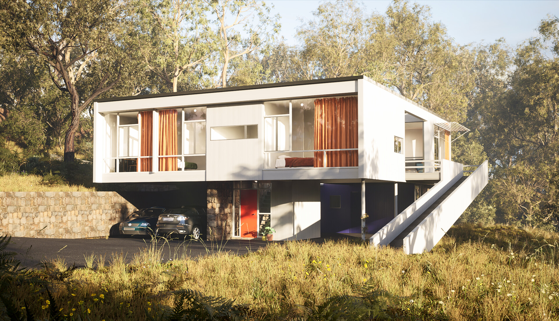 Michael Lillis - Rose Seidler House Remastered. (Path tracing test Ue4.)