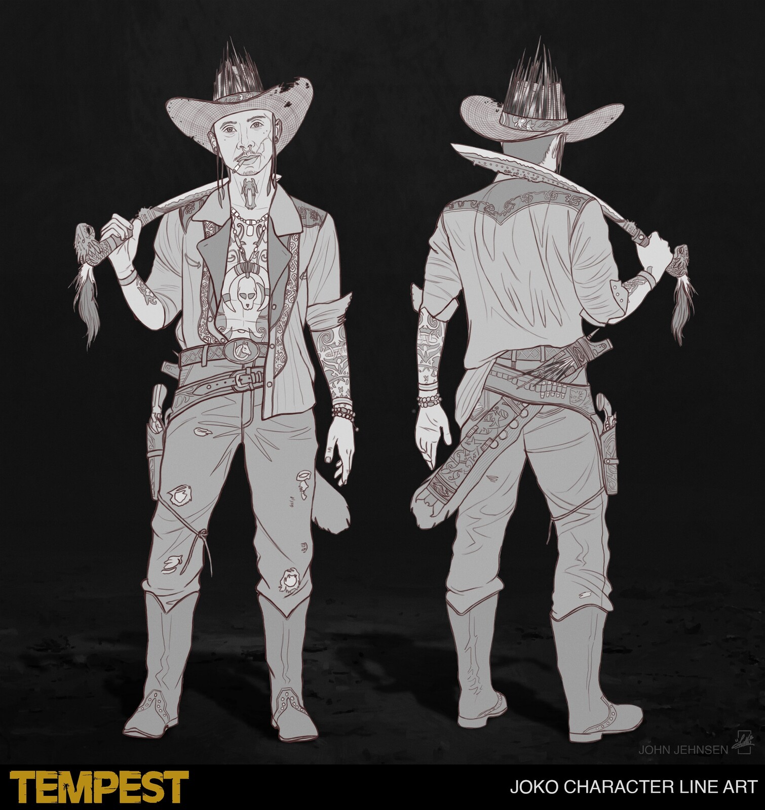I.B. John Jehnsen - Joko 'The Mad Cowboy' Character Design