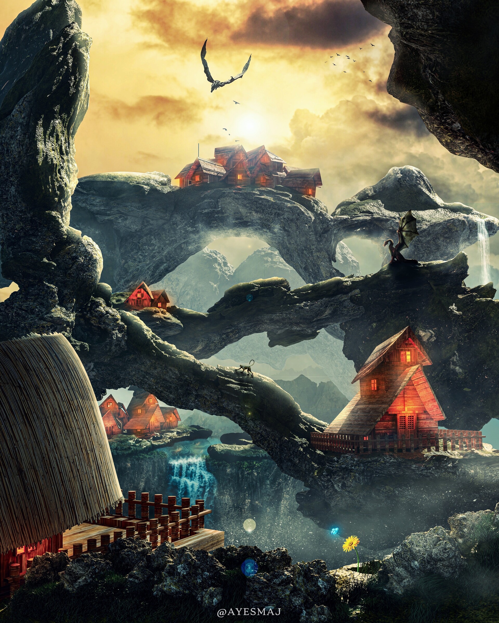 ArtStation - Elf village