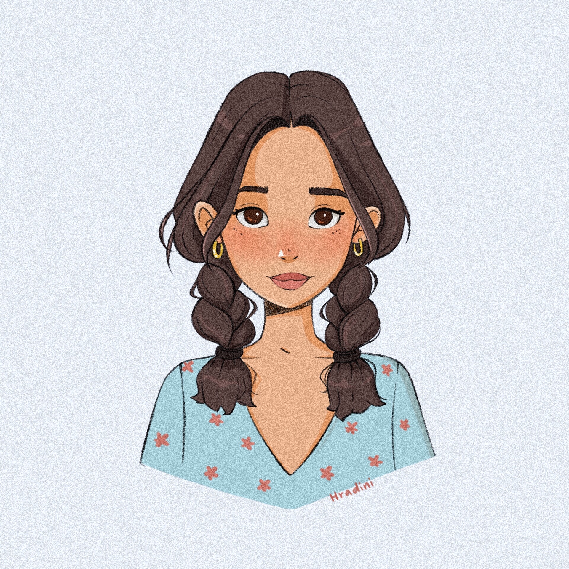 how to draw braids cartoon