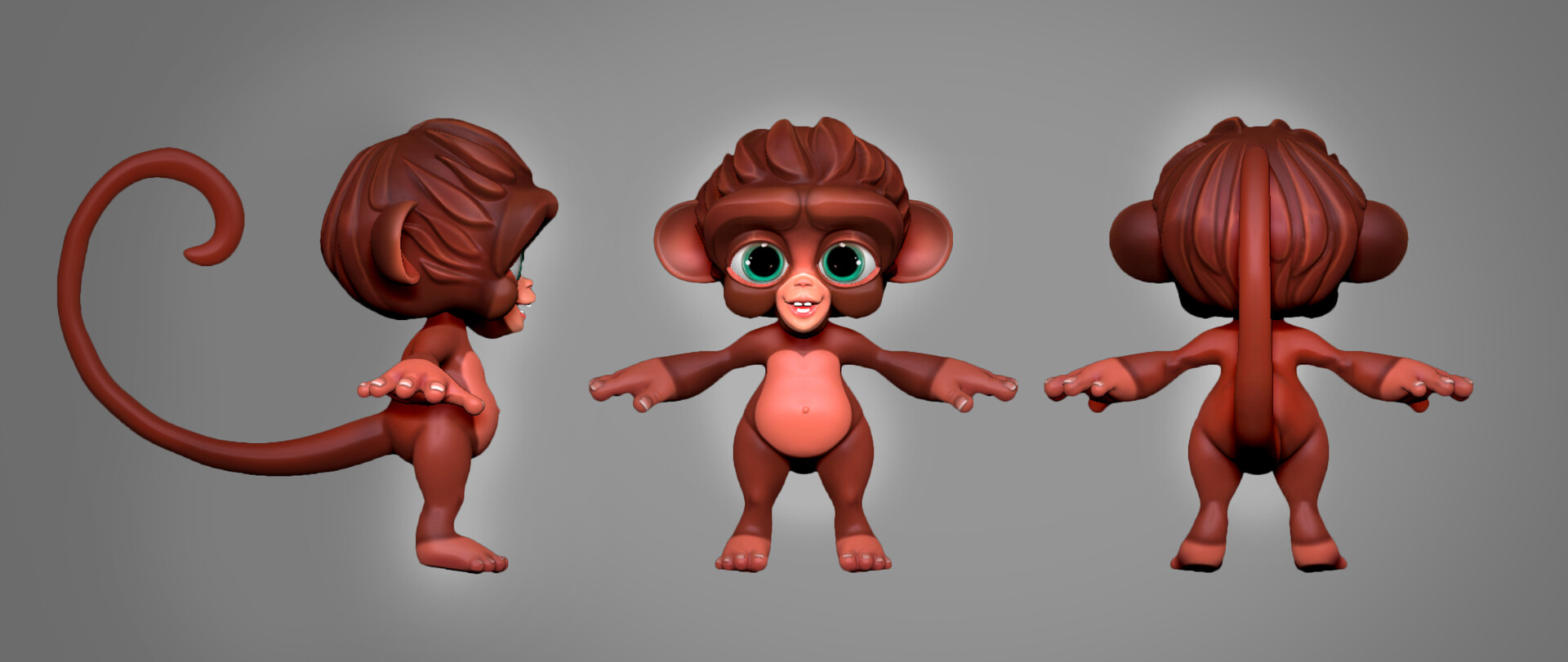 Ale Bale - baby monkey stylized