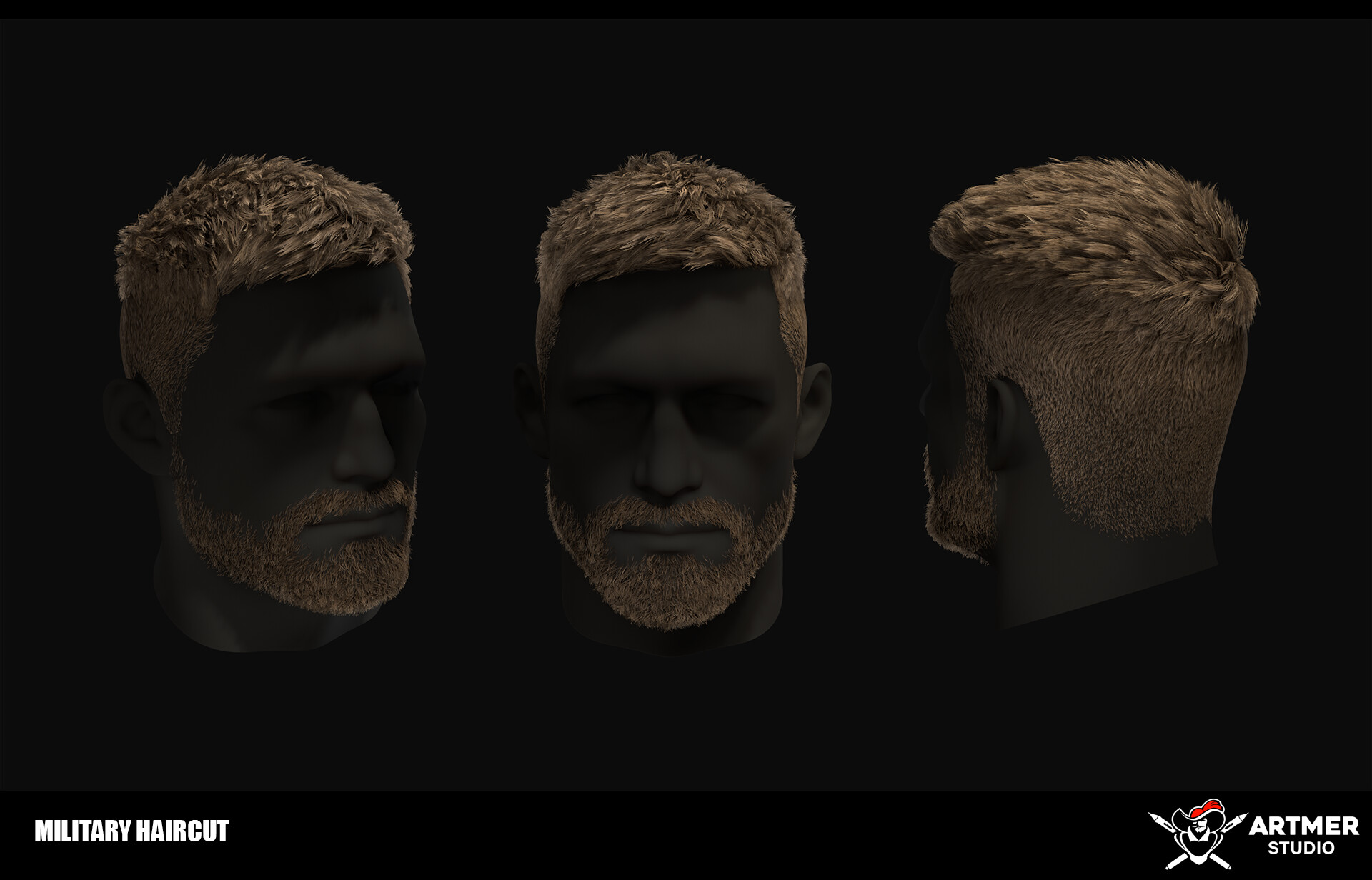 ArtStation - MILITARY HAIRCUT