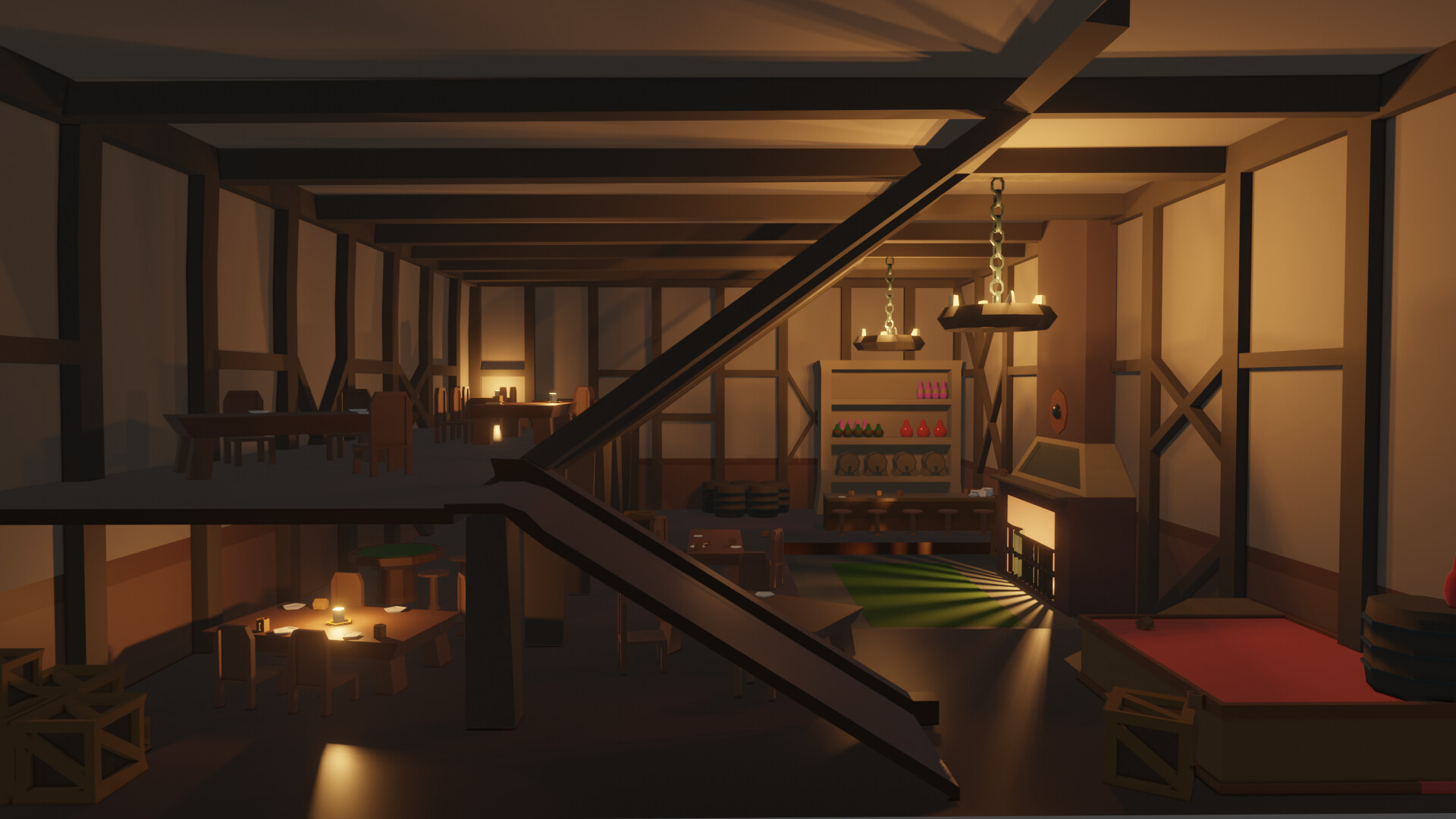 ArtStation - Stylised Low-poly Tavern