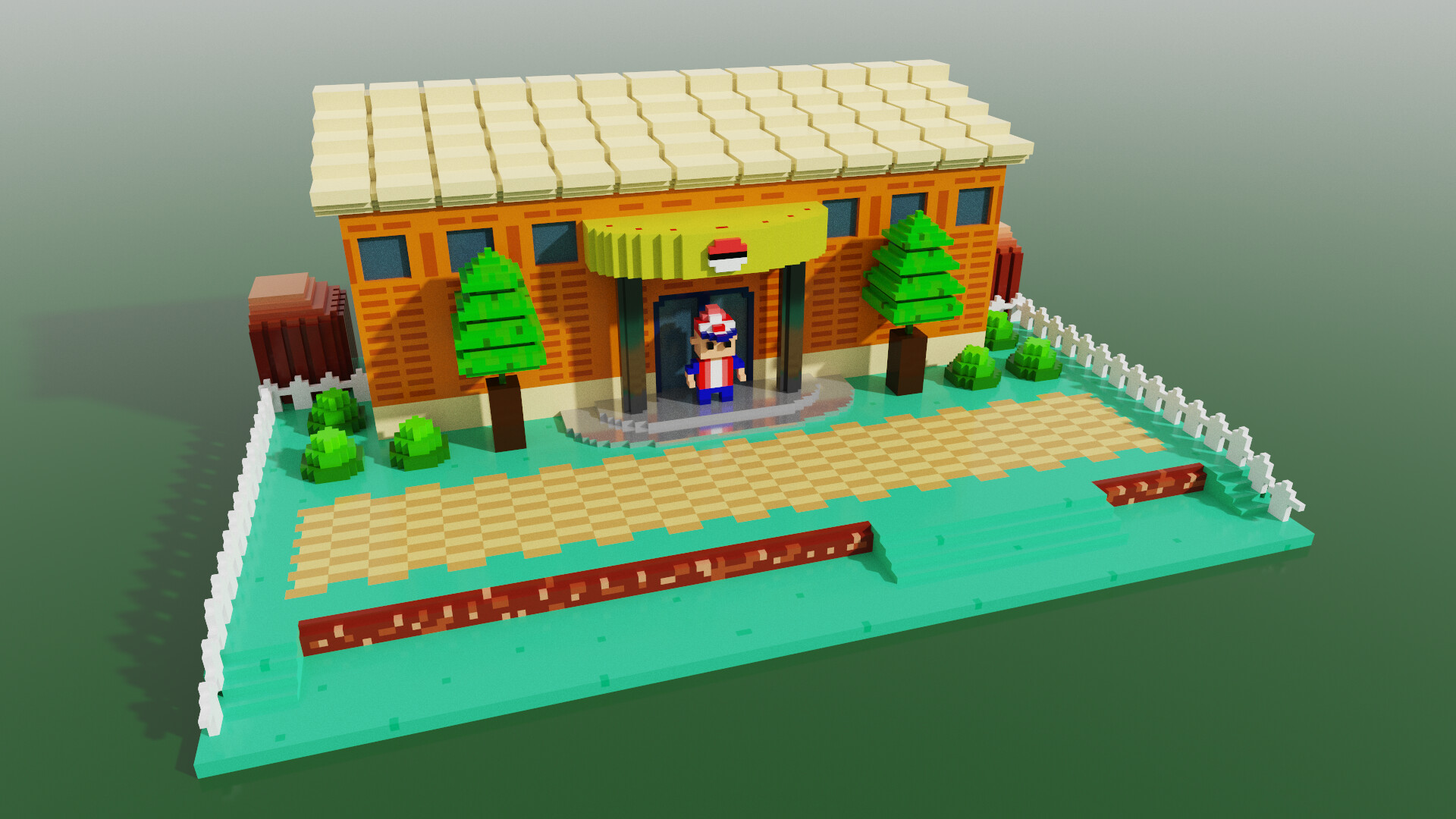 ArtStation - Ambientación Liga Pokemon / Environment Pokemon League