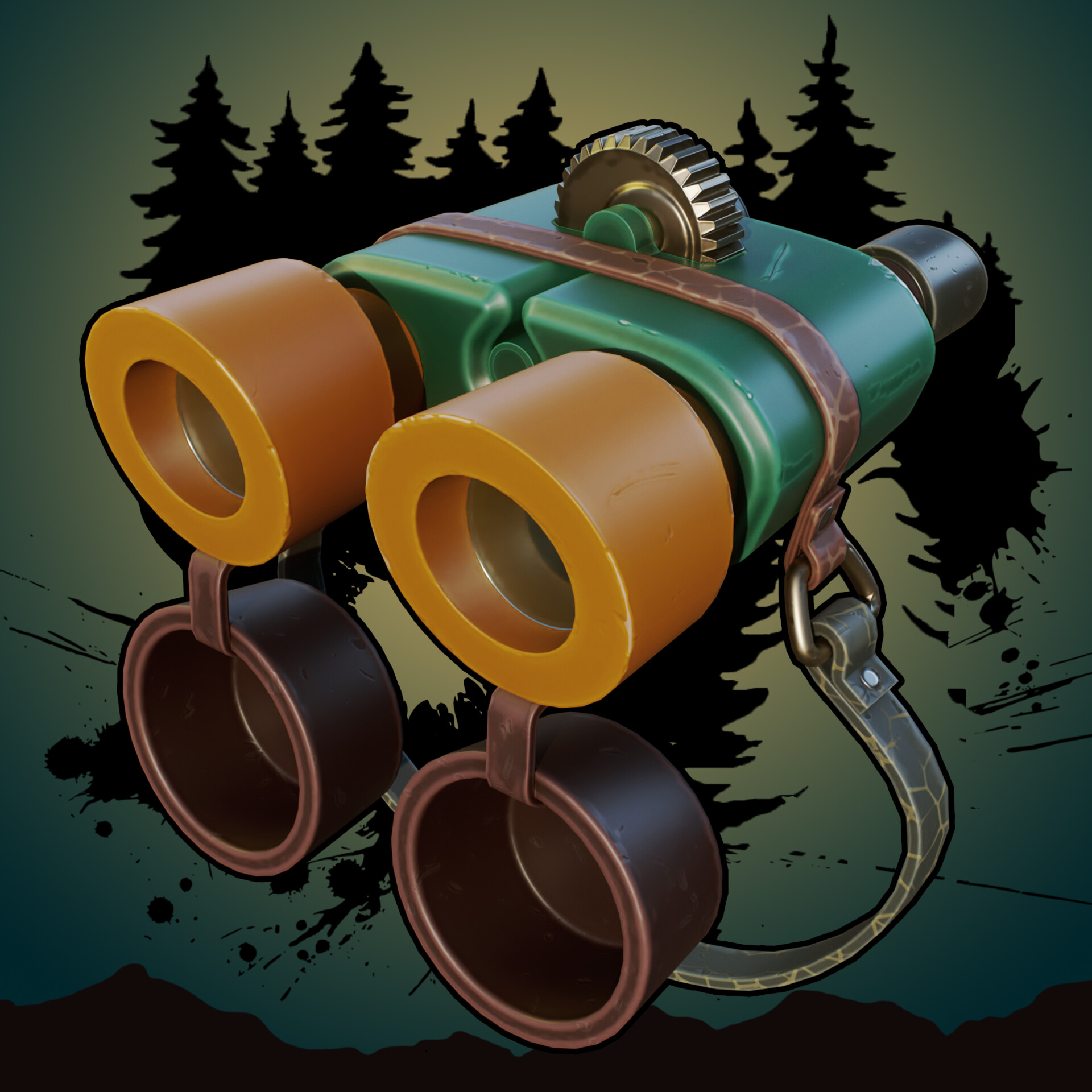 ArtStation - Stylized Binoculars