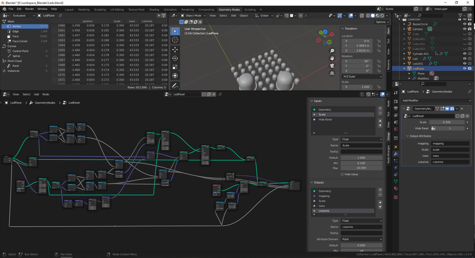 JR Dimension - Procedural Led Panel