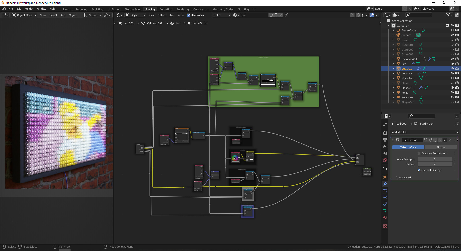 JR Dimension - Procedural Led Panel