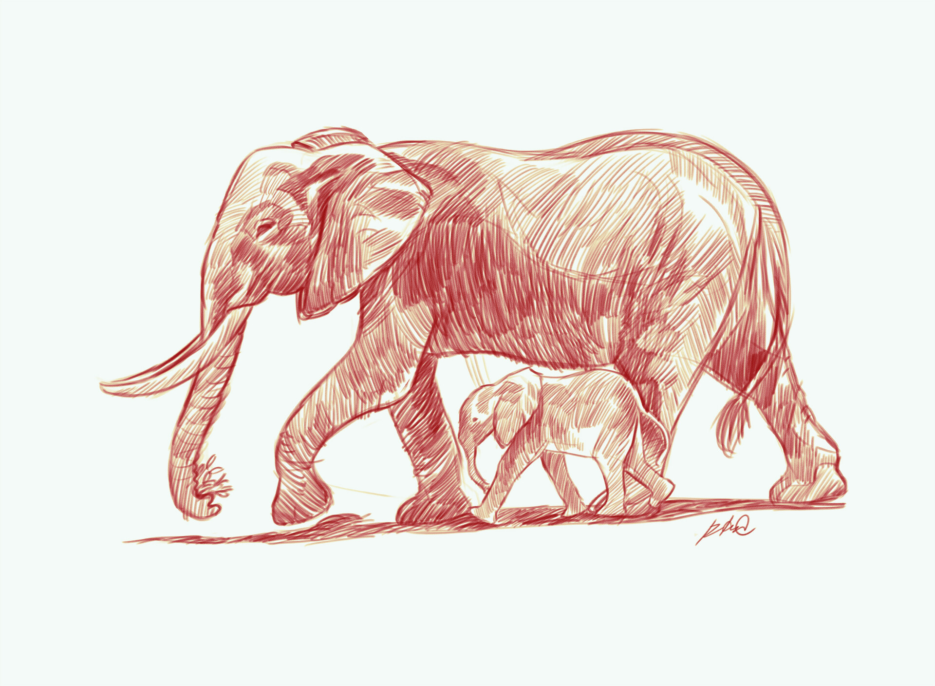 ArtStation - baby elephant