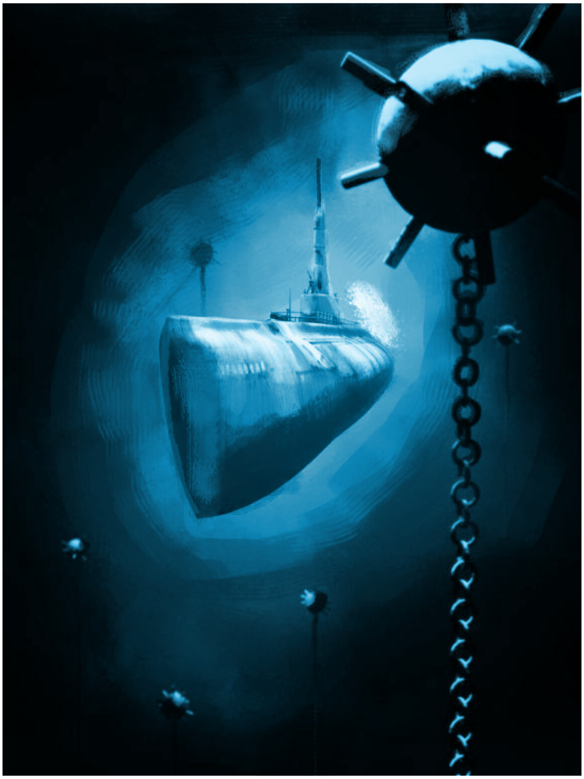 ArtStation - "Submarine v.02 2022: digital 2D repaint"