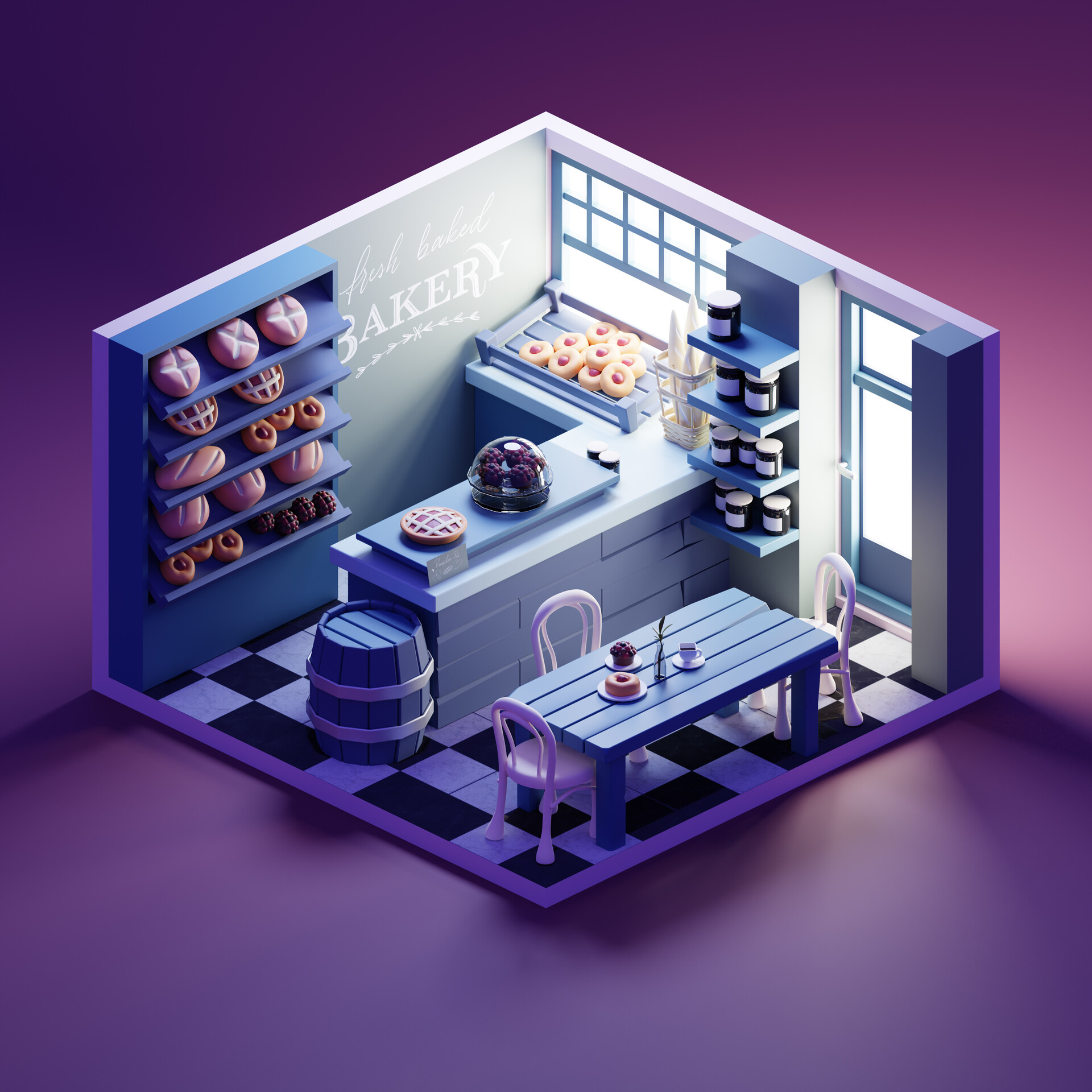 ArtStation - Blue Bakery