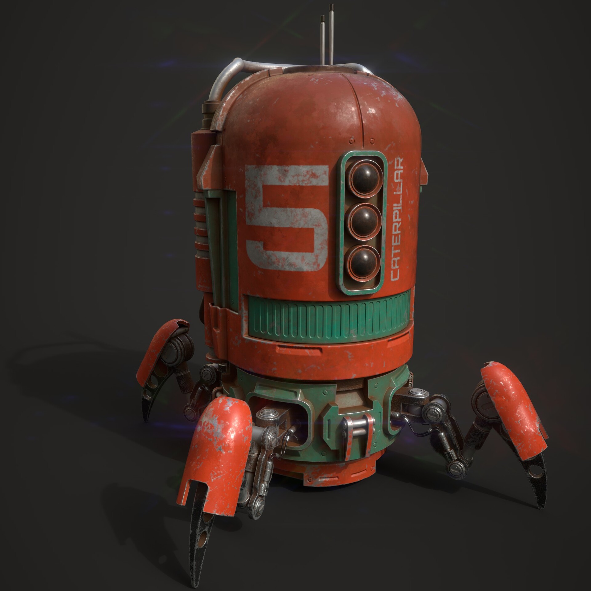 ArtStation - SpiderBot detailed textured model