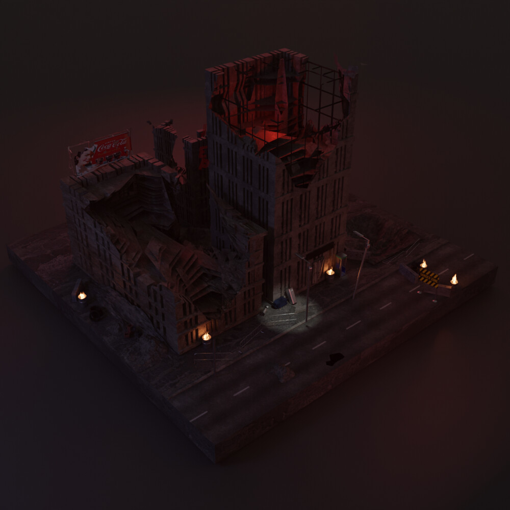 ArtStation - Destroyed city