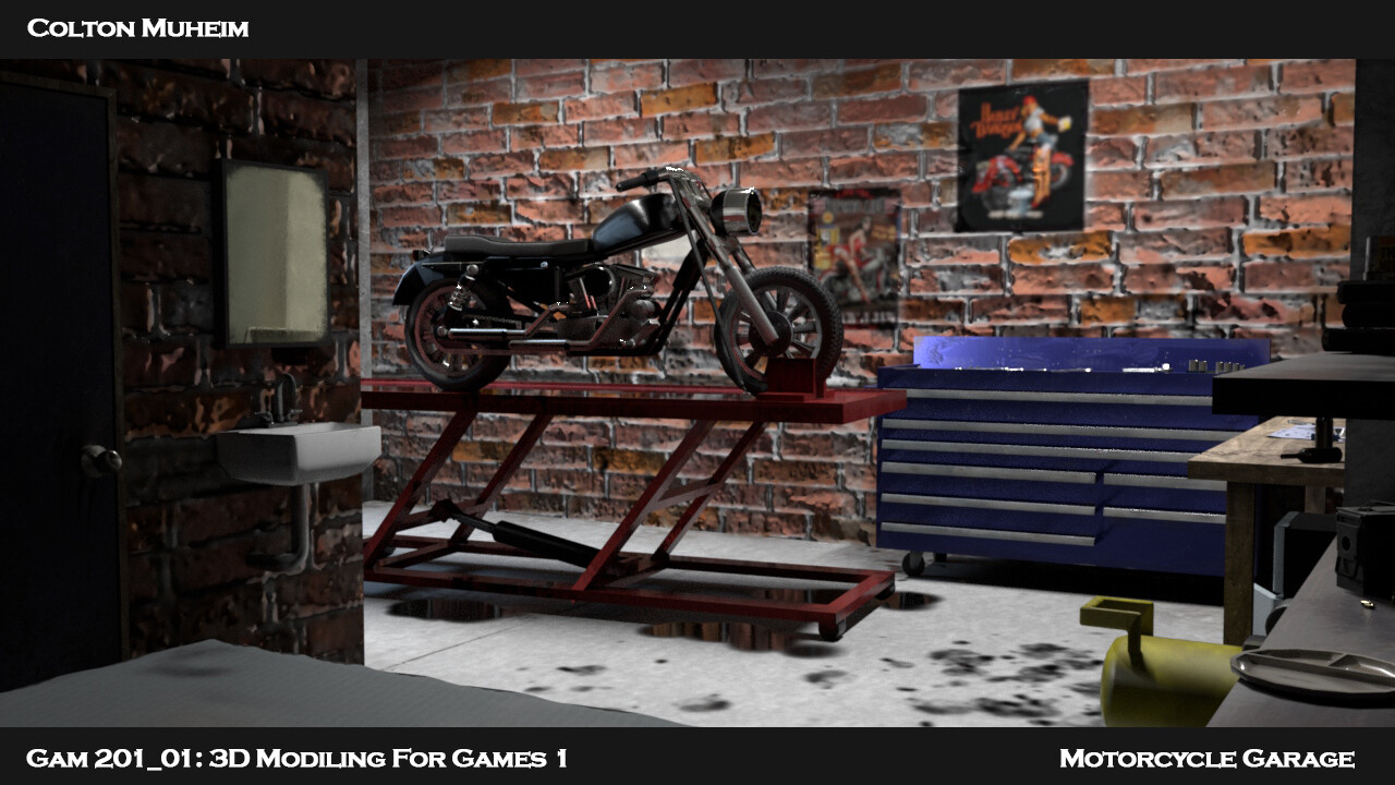 ArtStation - Motorcycle Garage