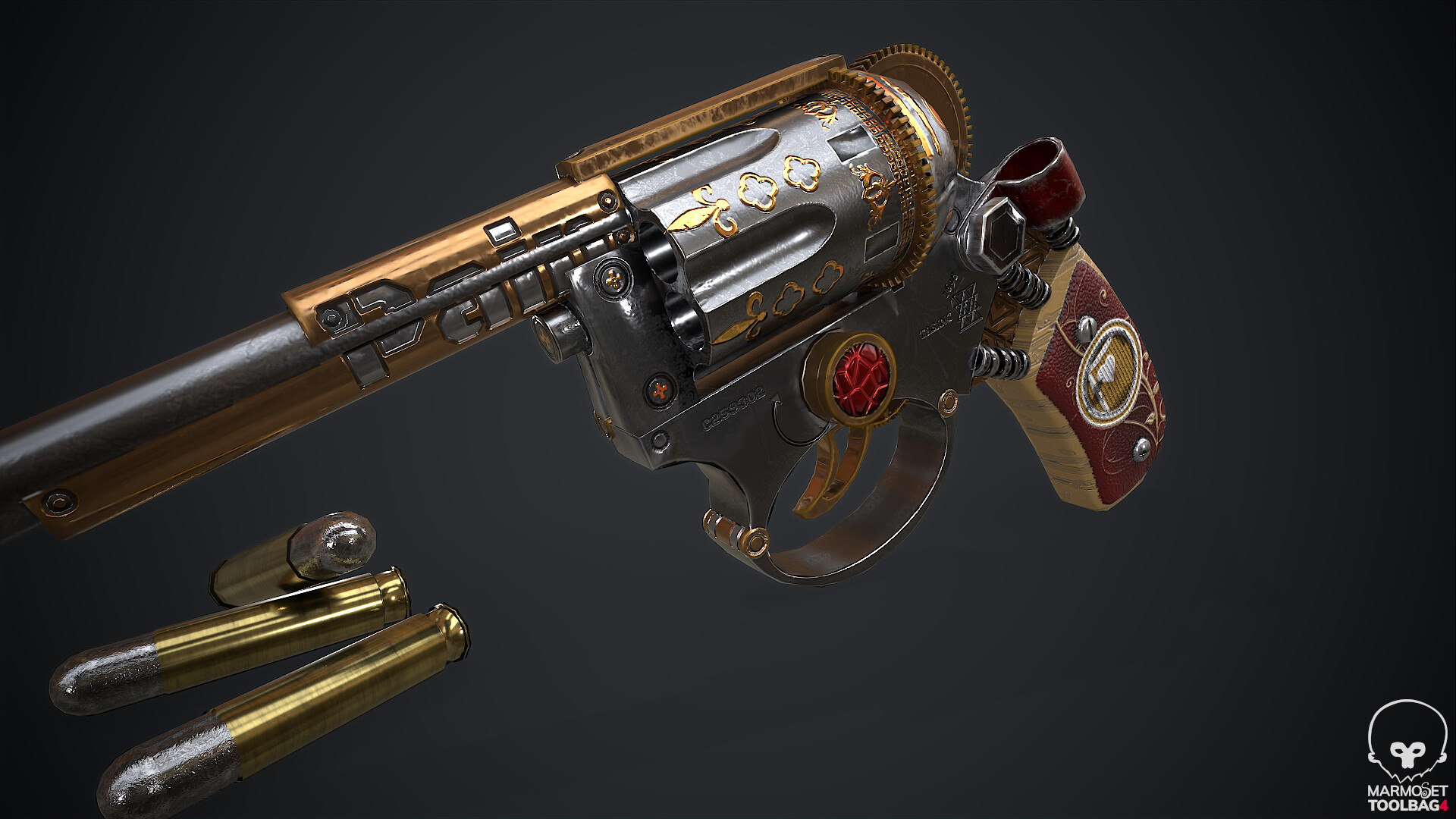 ArtStation - April Kits SteamPunk Revolver