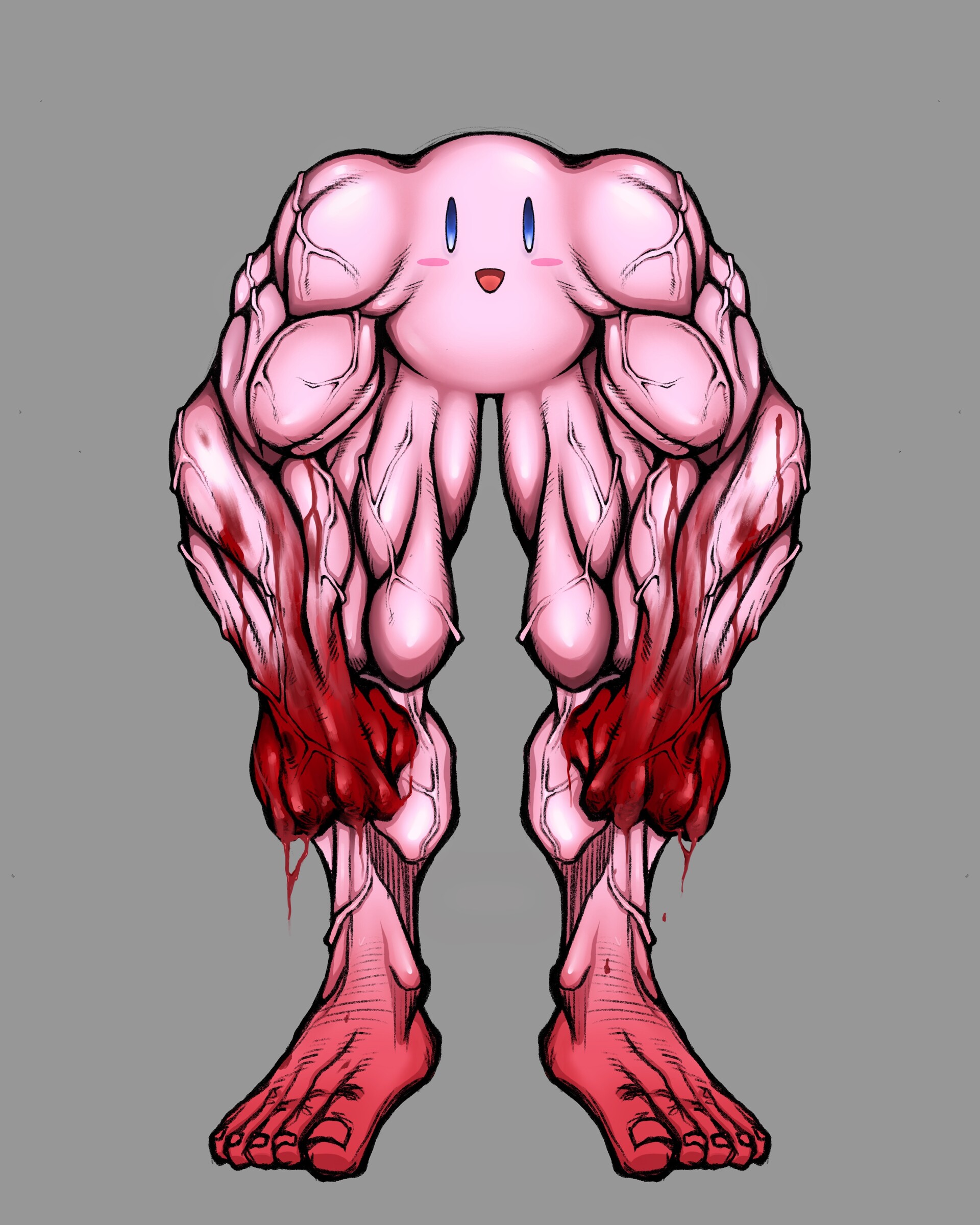 how to draw buff kirby