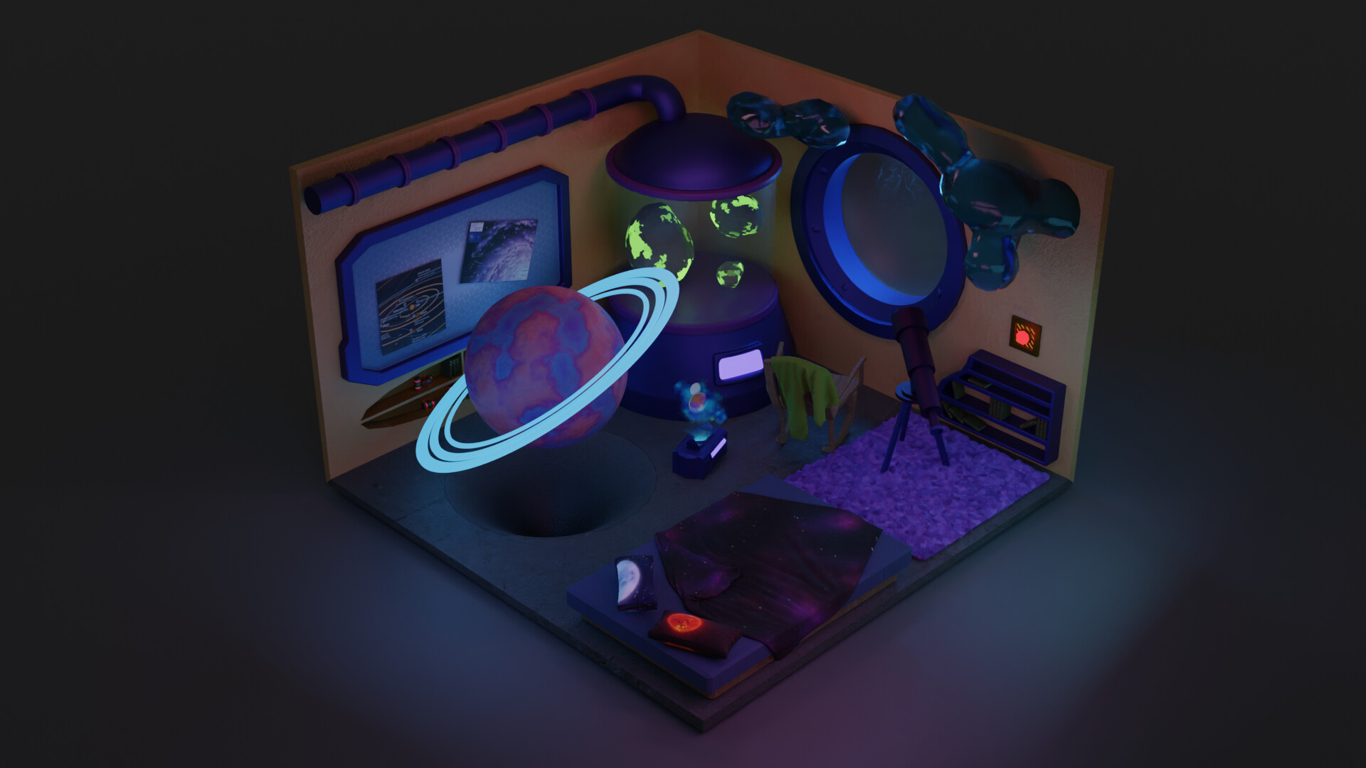 ArtStation - A Room in Space