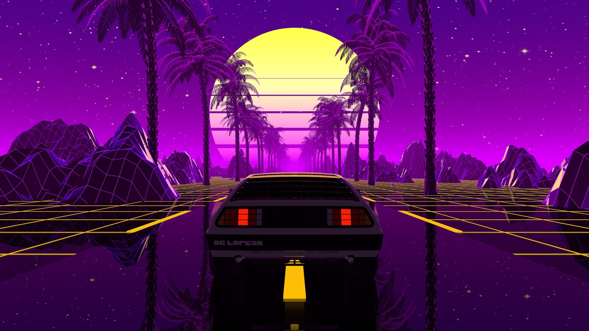 ArtStation - Retro Delorean