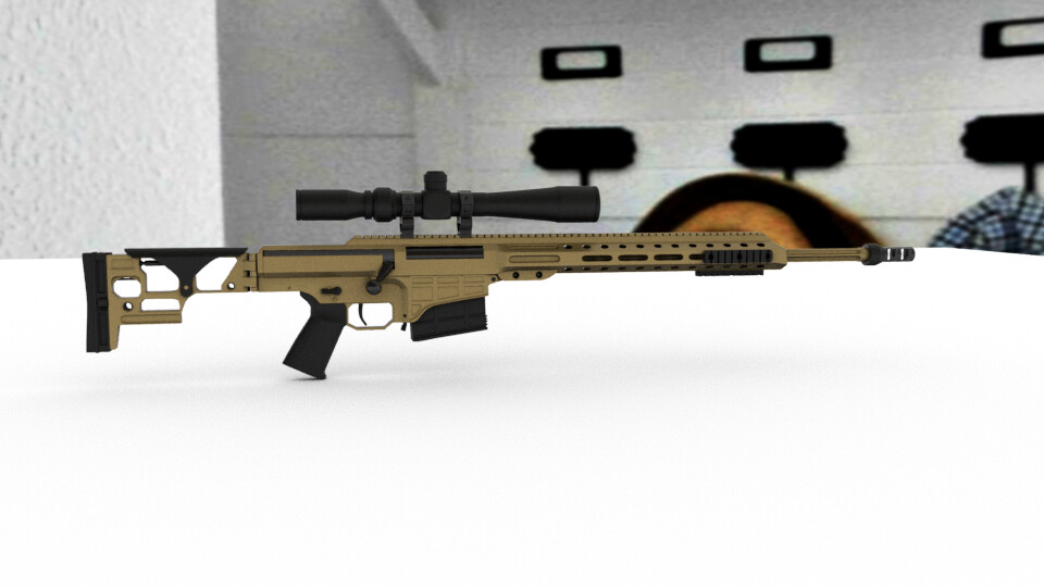 ArtStation - 3D Sniper Rifle \\ barret mrad