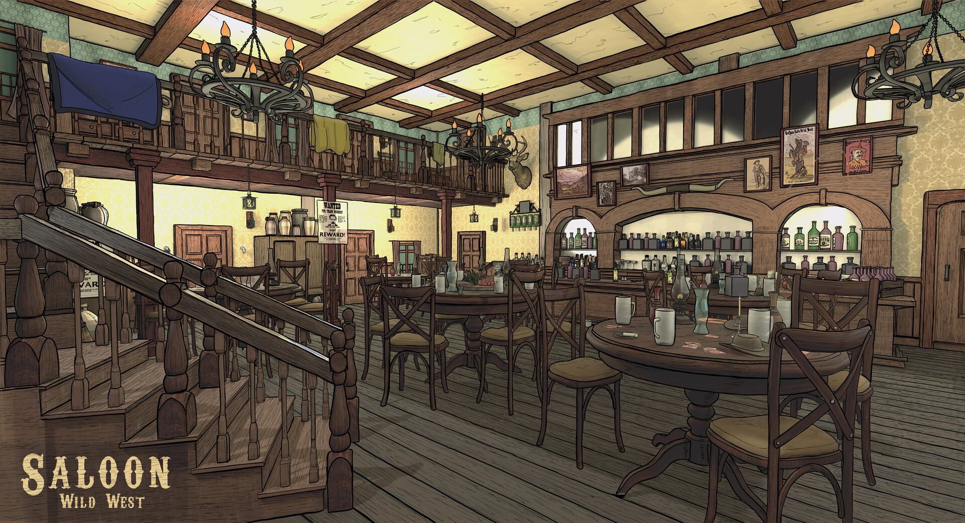 ArtStation - Saloon (Wild West)
