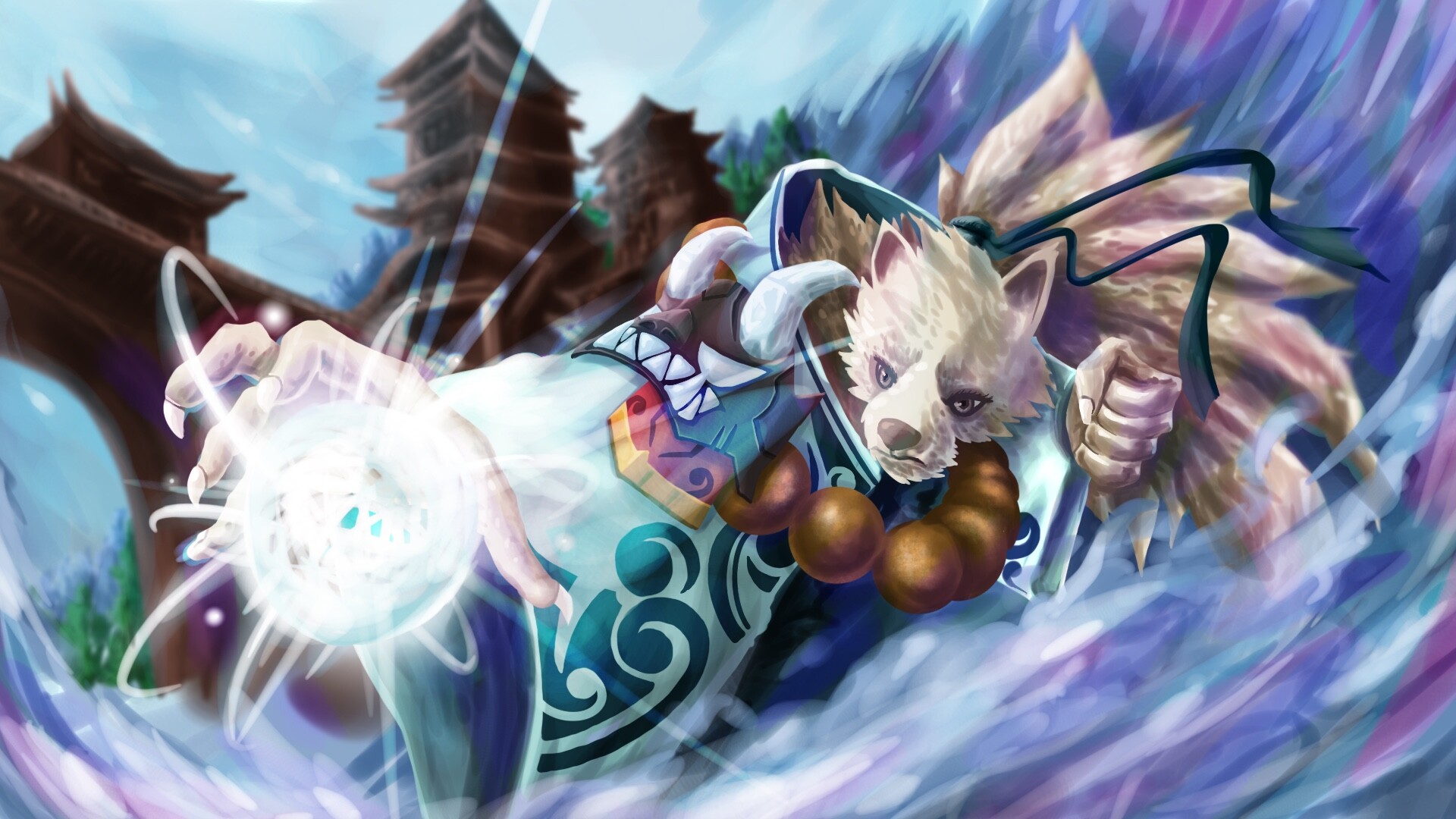 ArtStation - Drawing my dog as a mage character