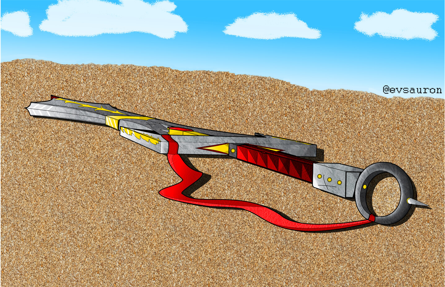 ArtStation - Weapon Perspective Painting