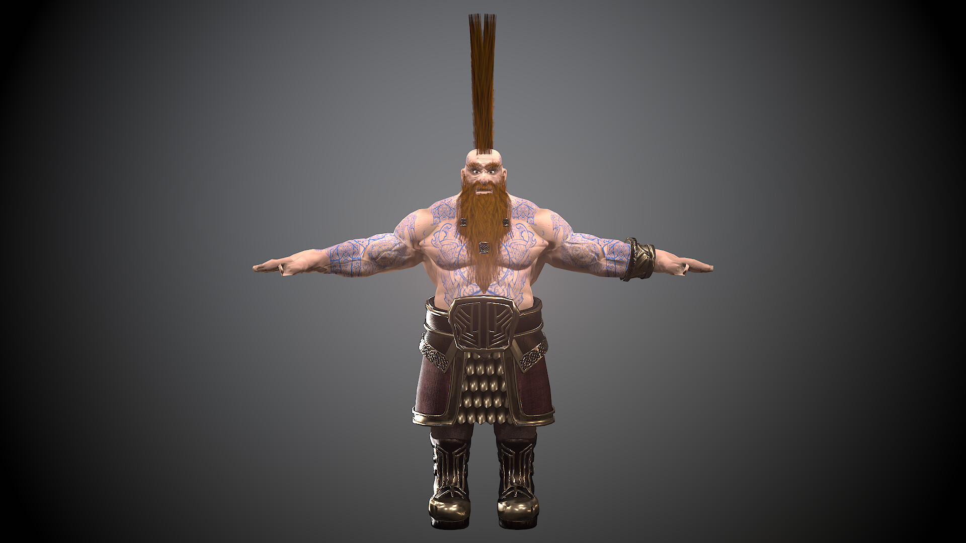 ArtStation - Dwarf 3D game character W.I.P.