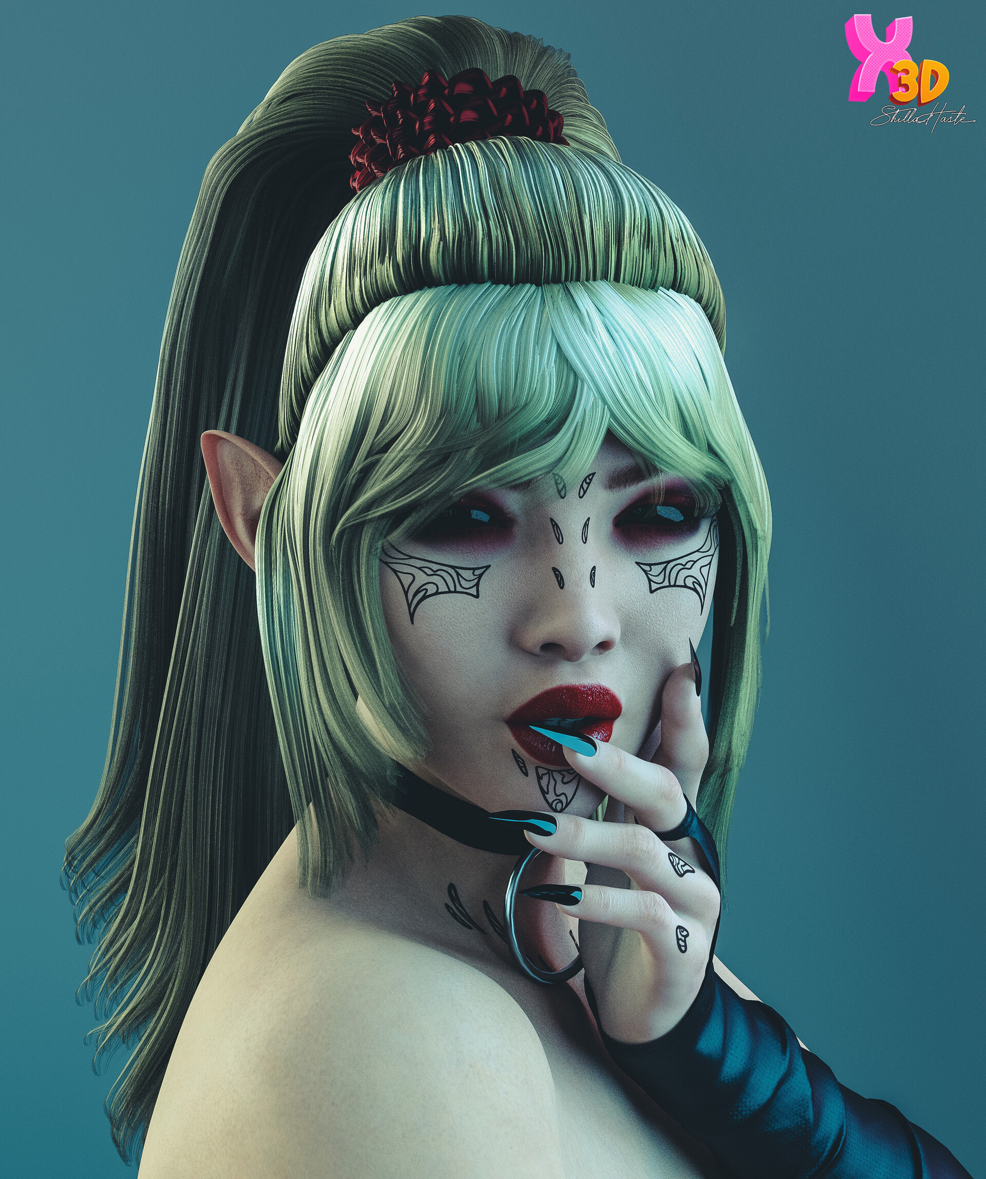 Xtreme3D Studio - Fantasy Ponytail for G8.1F by Ravenhair