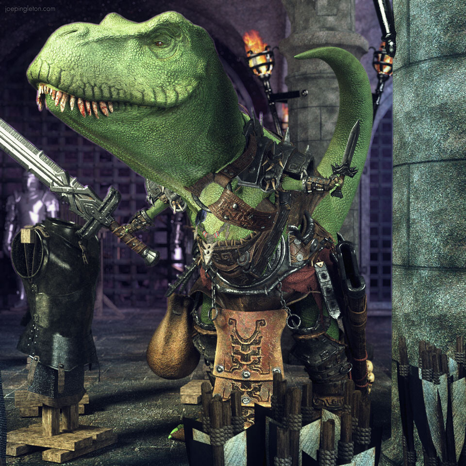 ArtStation - T-Rex the Barbarian