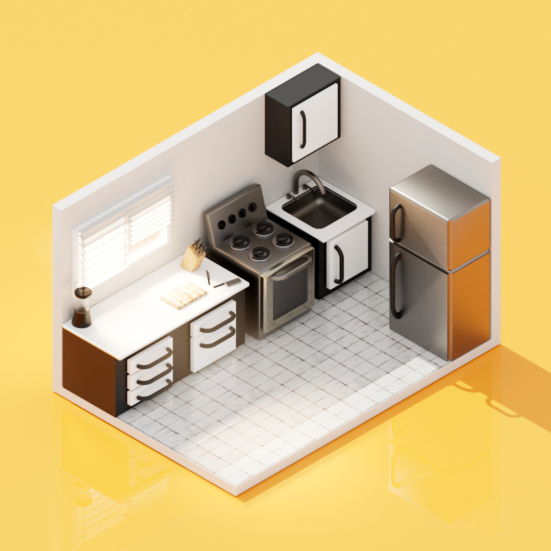 ArtStation - Isometric Kitchen