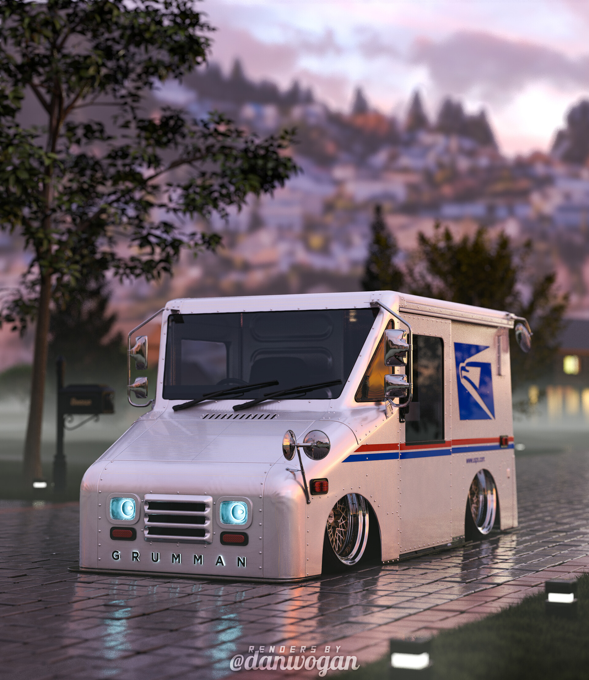Daniel Wogan - Stanced USPS Mail Truck 3D Render