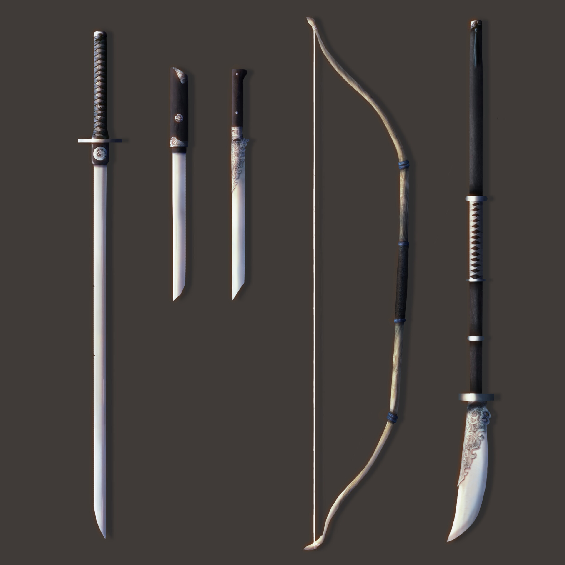 ArtStation - Concept art japanese style weapon