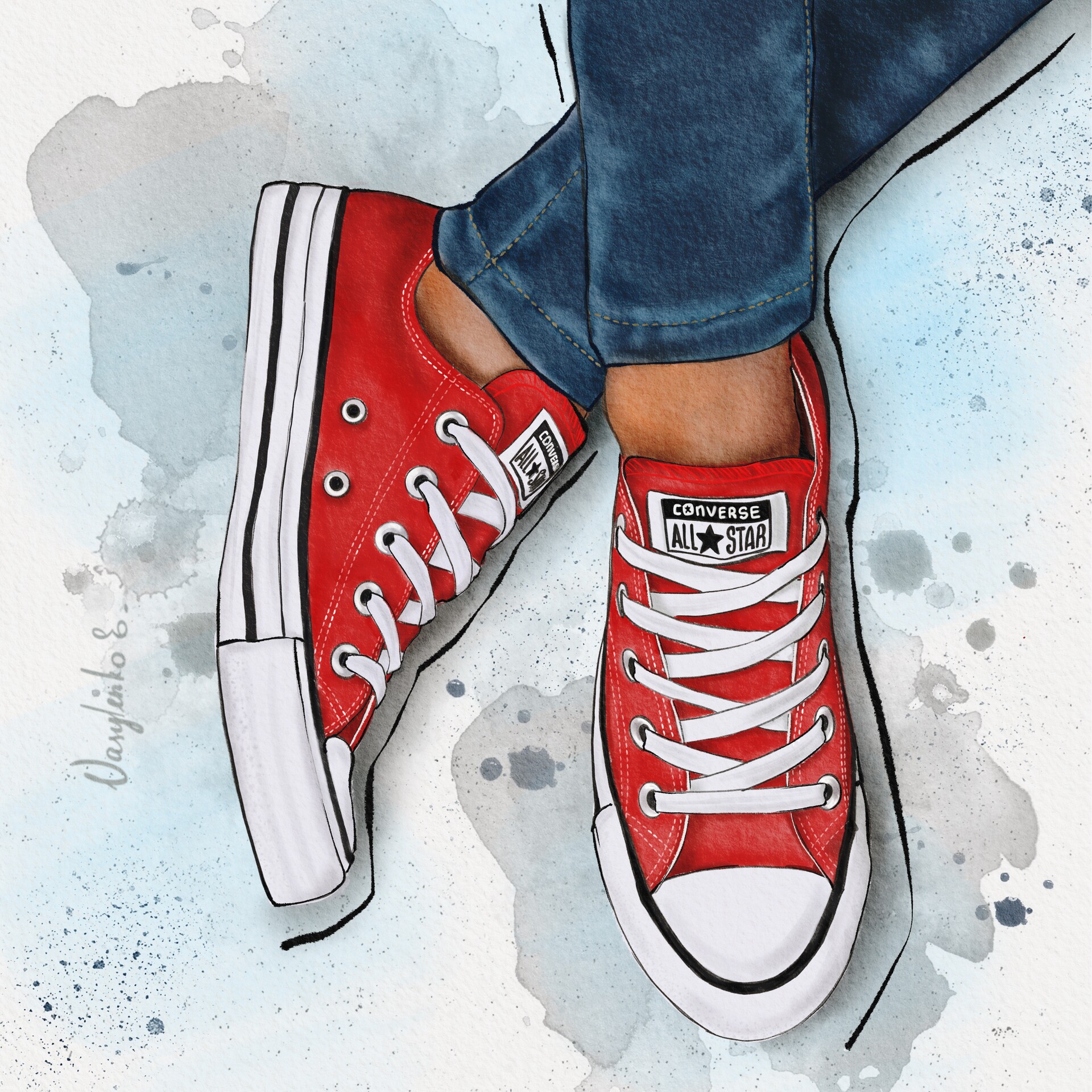 ArtStation - Converse_ fashion illustraition