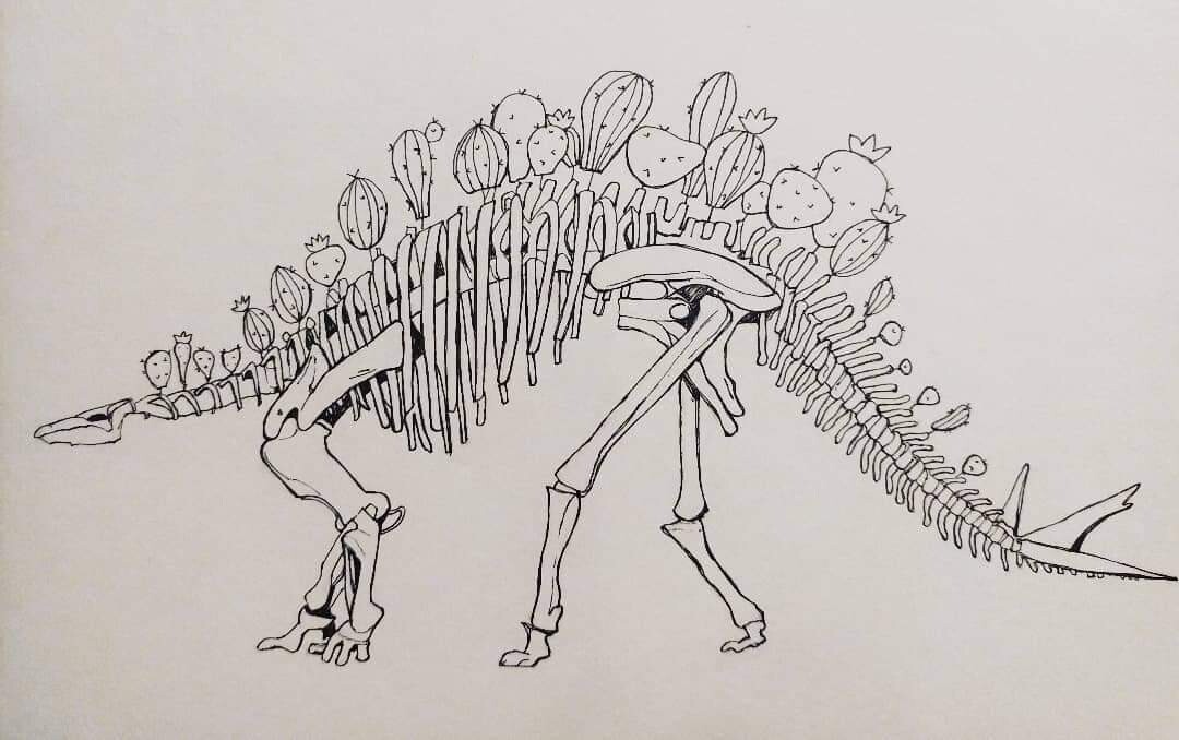 ArtStation - Recent commission from New York. A stego fossil with a ...