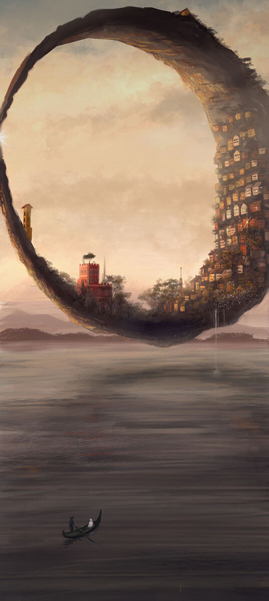 ArtStation - Crescent moon city