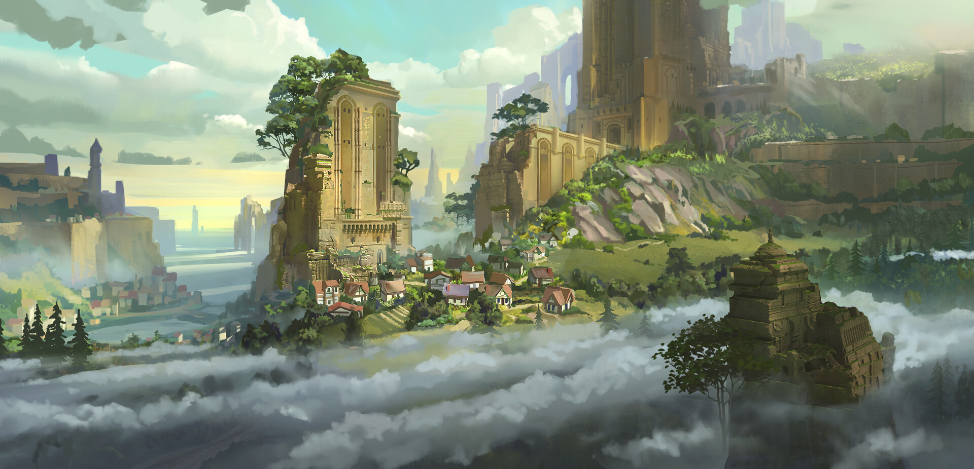 ArtStation - town in the valley