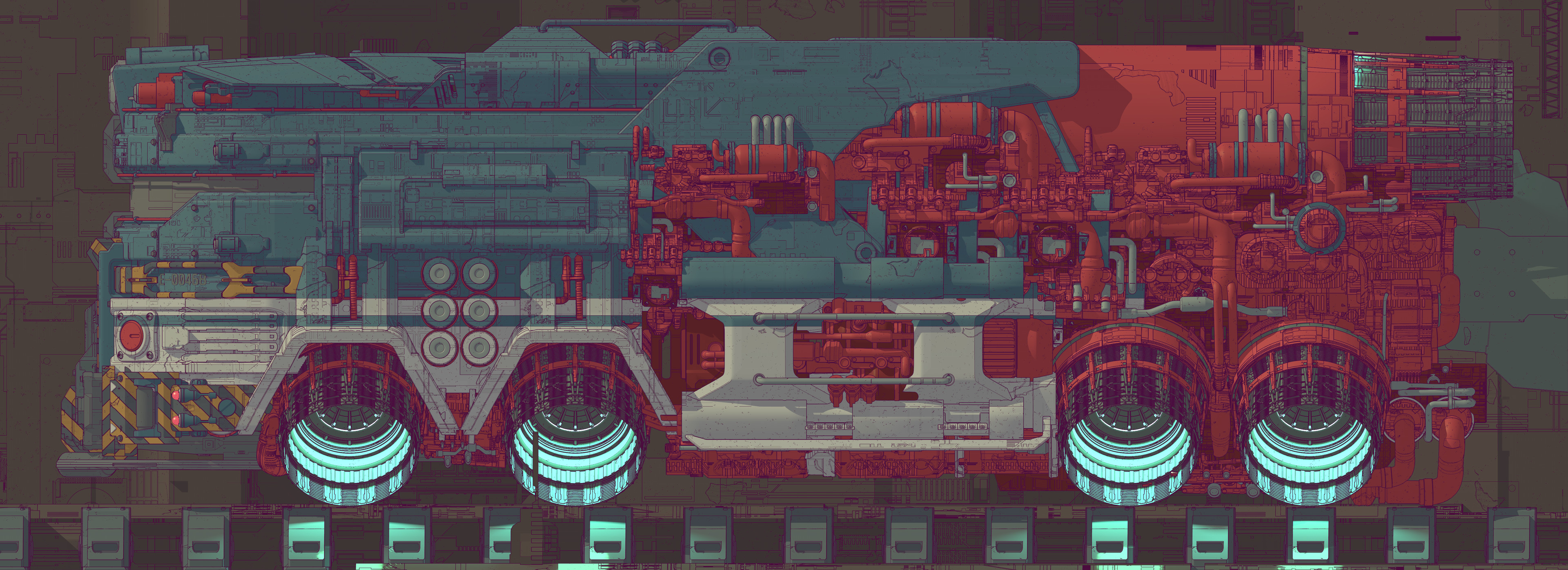 Calder Moore - Freight Cars Board Game art