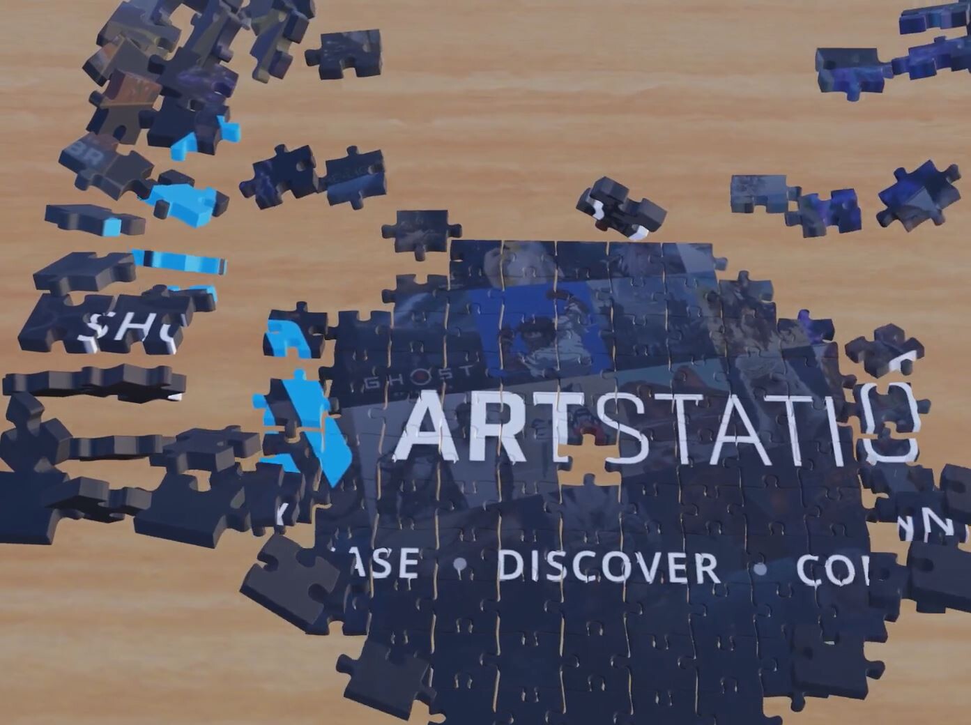 ArtStation - A puzzle building animation