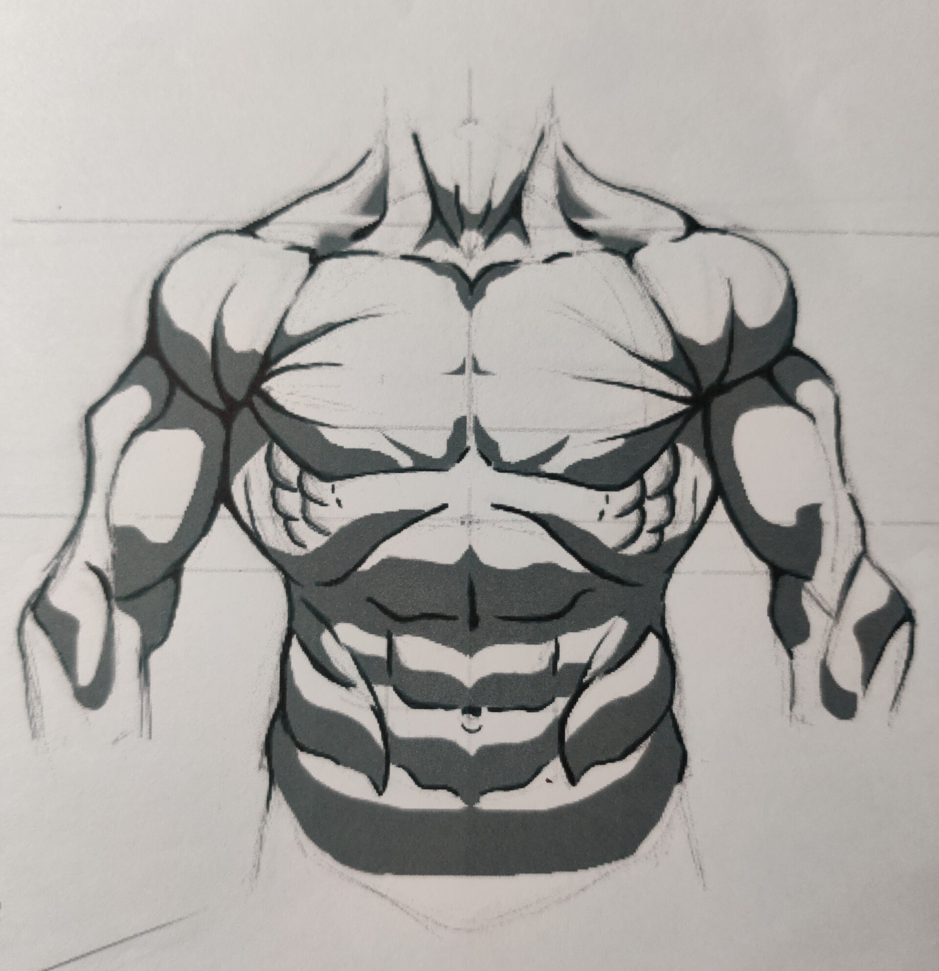 how to draw torso zhc