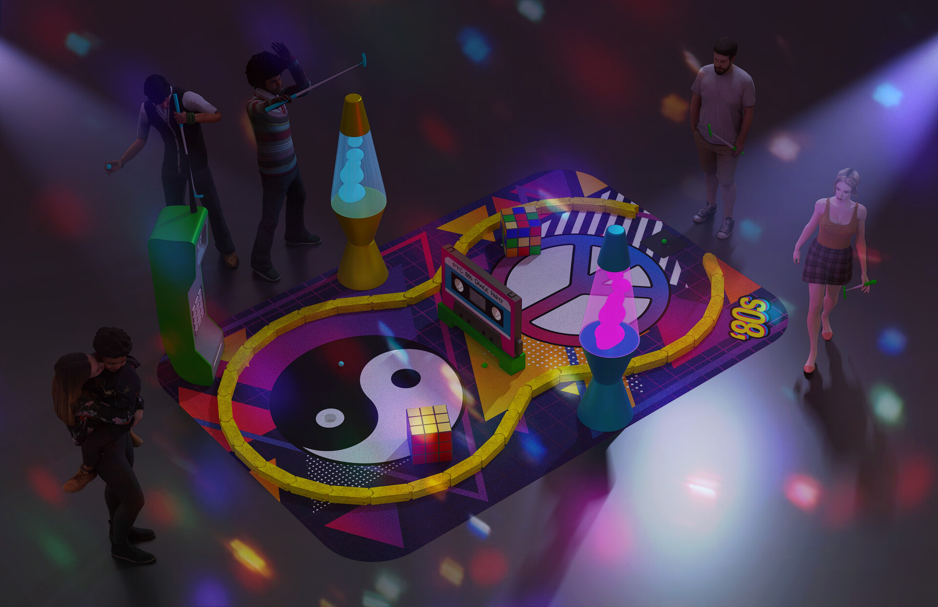 ArtStation - Retro Golf - 80's