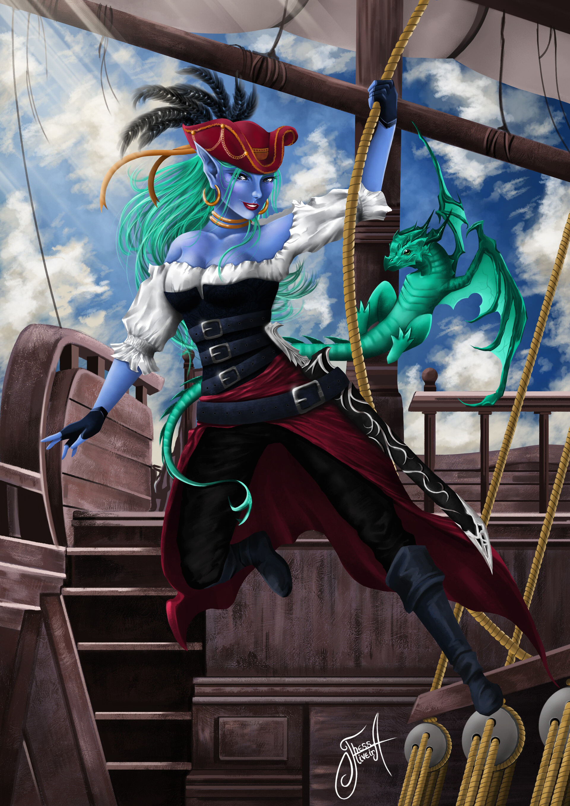 ArtStation - S'Lina - Elf Sea