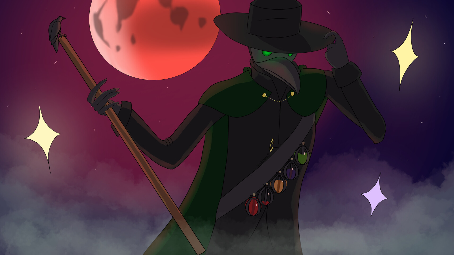 ArtStation - Blood Moon Plague Doctor
