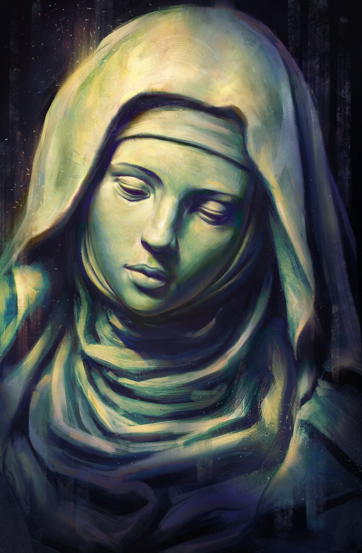 ArtStation - Maiden of the light, statue study