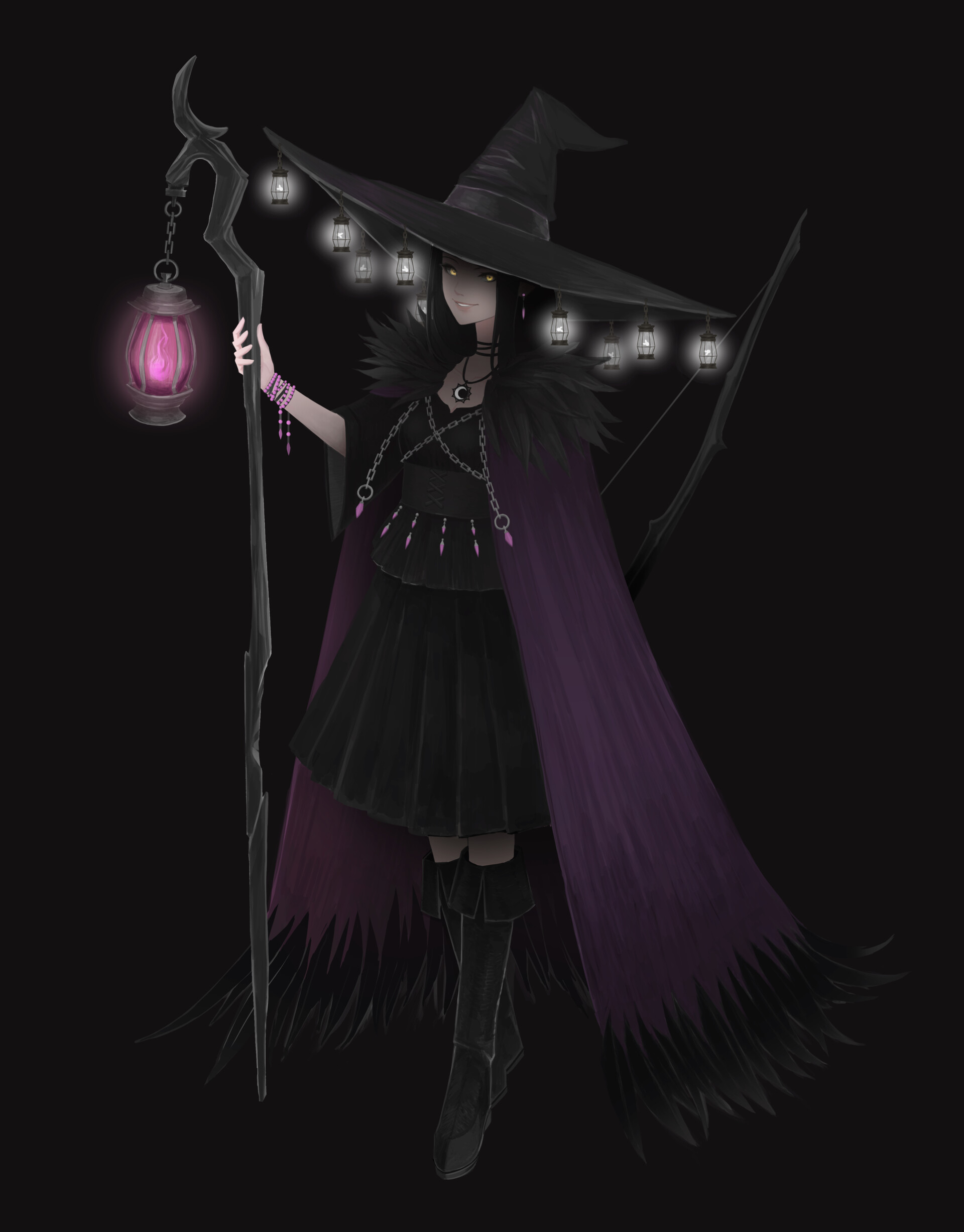 Artstation Moonlight Shadow Witch