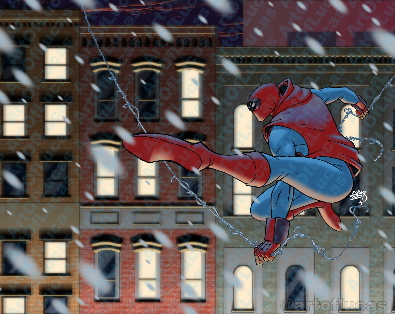 ArtStation - Spider-Man Swinging Through Snowy New York City 2022 2-3