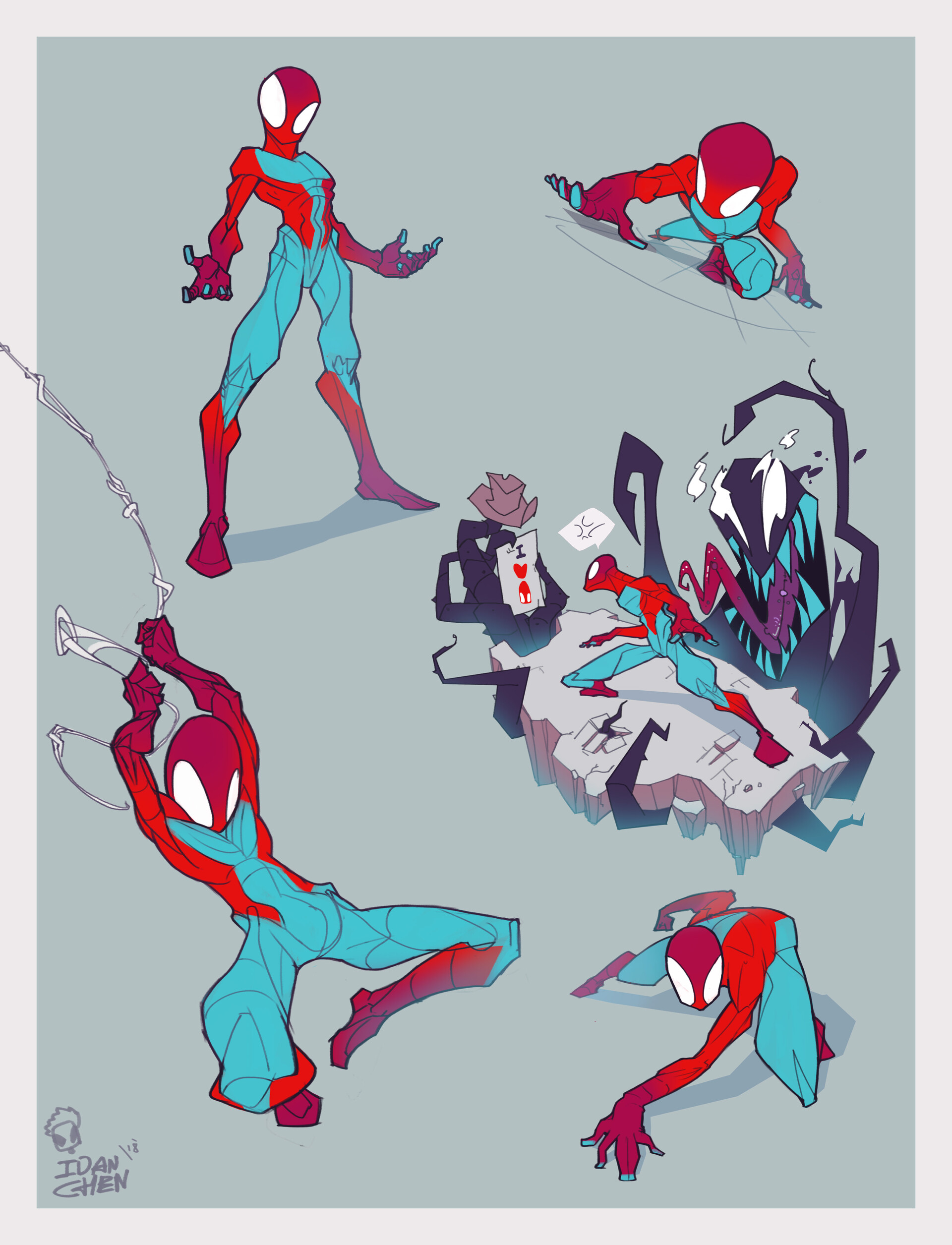 ArtStation - Spidey sketch sheet
