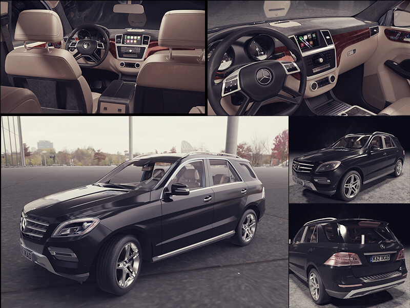 ArtStation - Mercedes Benz ML Class multiple colors