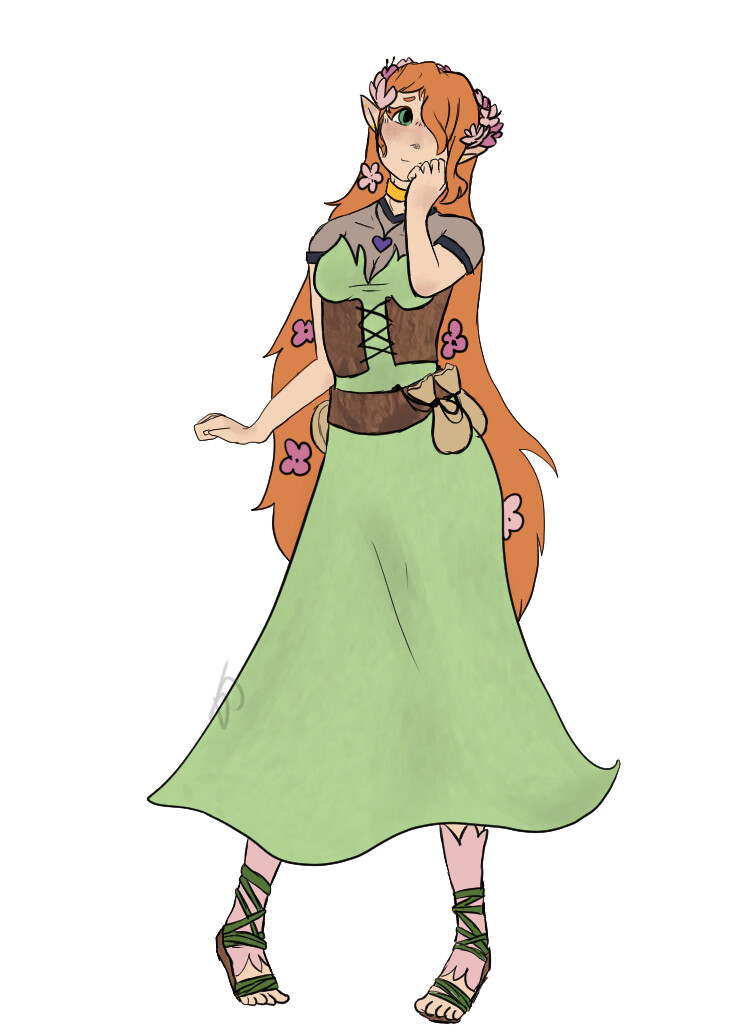 ArtStation - Willow Crownleaf, Druid-Cleric Reference (D&D)