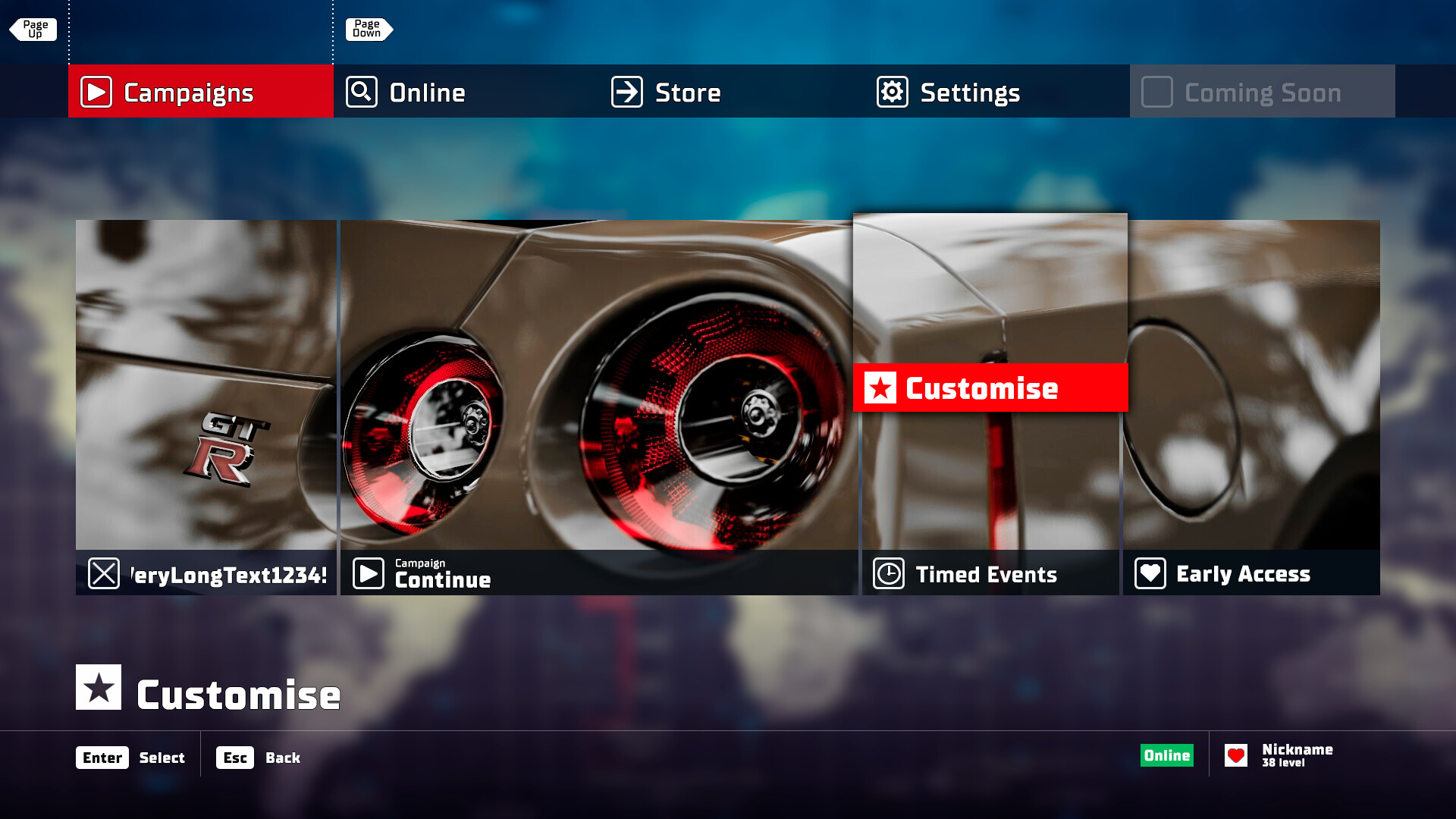 ArtStation - RaceMainMenuHud